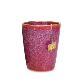 Red stoneware mug Maison Bremond 1830