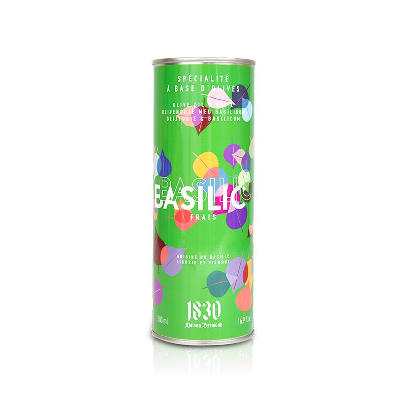Fresh Basil Flavoured Olive Oil 500ml | Maison Bremond 1830