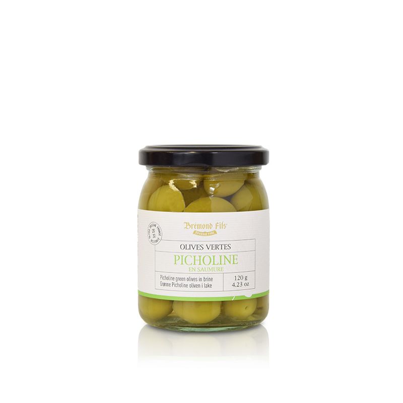 Picholine green olives in brine 120g